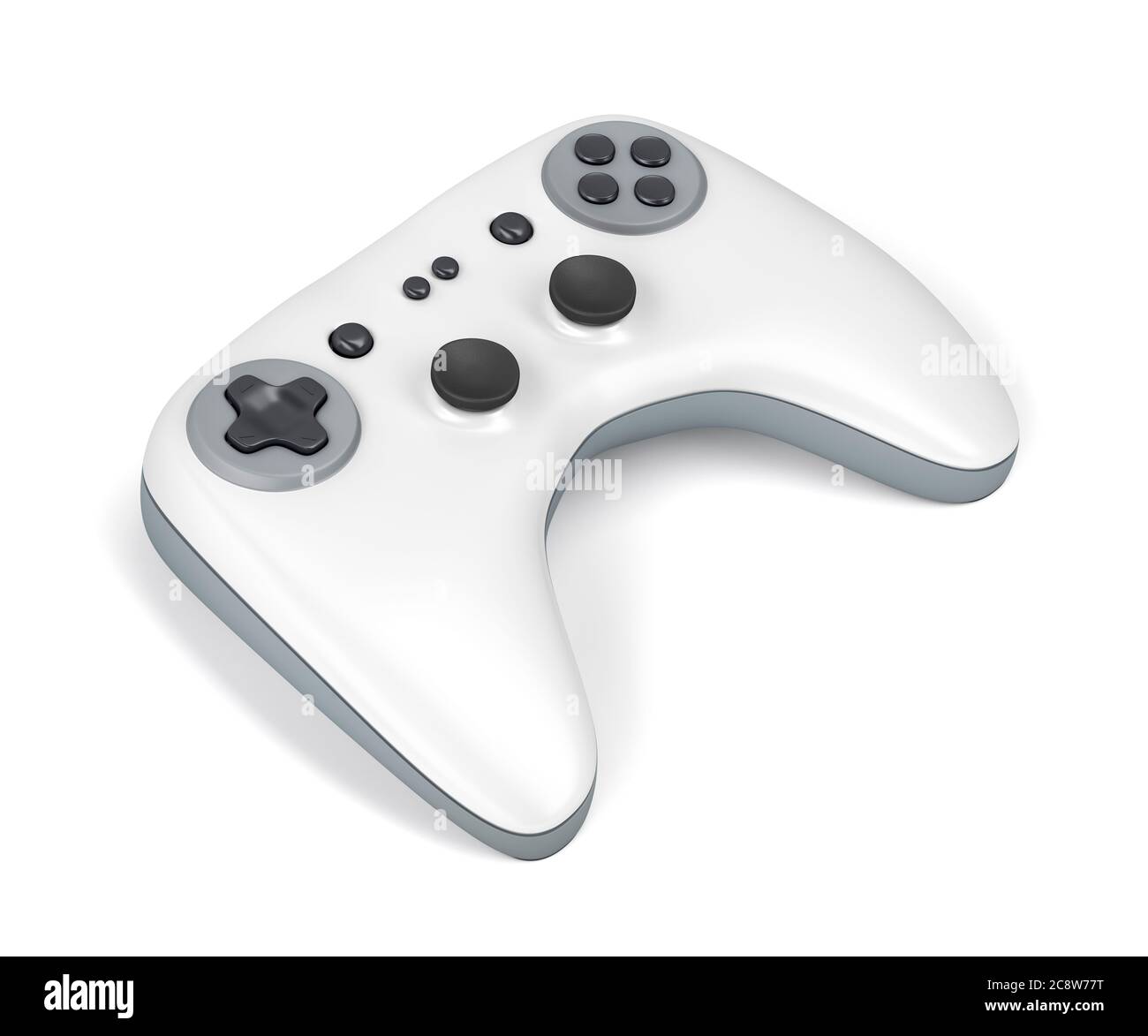 Wireless game controller on white background Stock Photo - Alamy