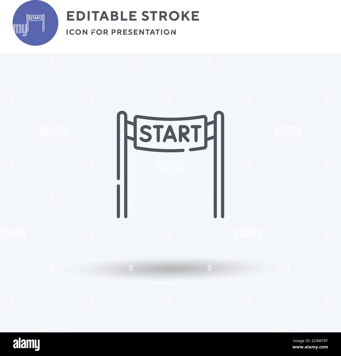 Start icon vector, filled flat sign, solid pictogram isolated on white ...