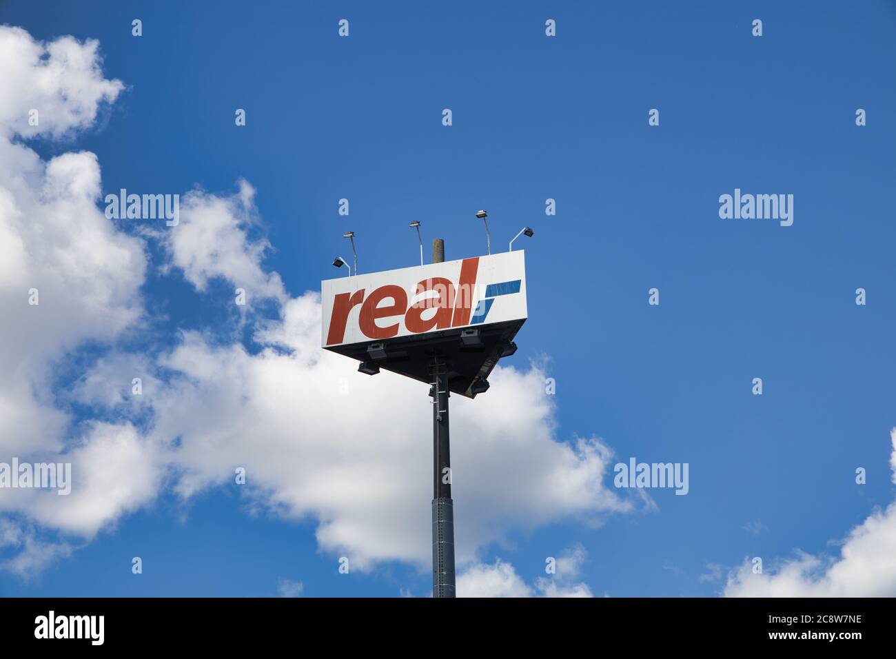 Logo of the supermarket chain real hi-res stock photography and images ...