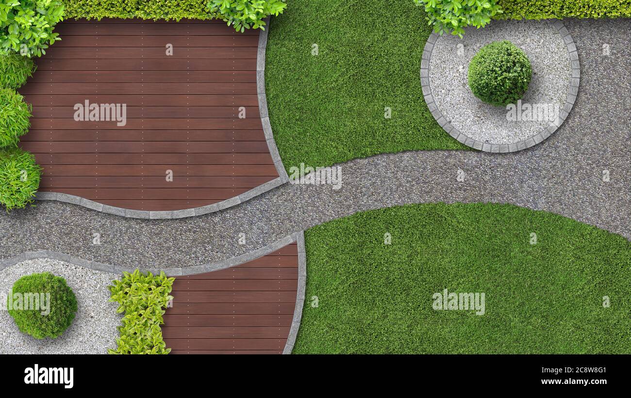Garden Design Aerial View High Resolution Stock Photography and Images ...