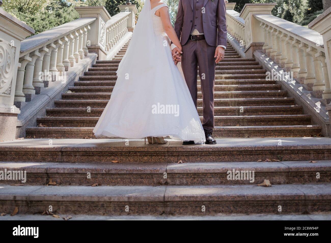 Bride groom walking near old hi-res stock photography and images - Alamy