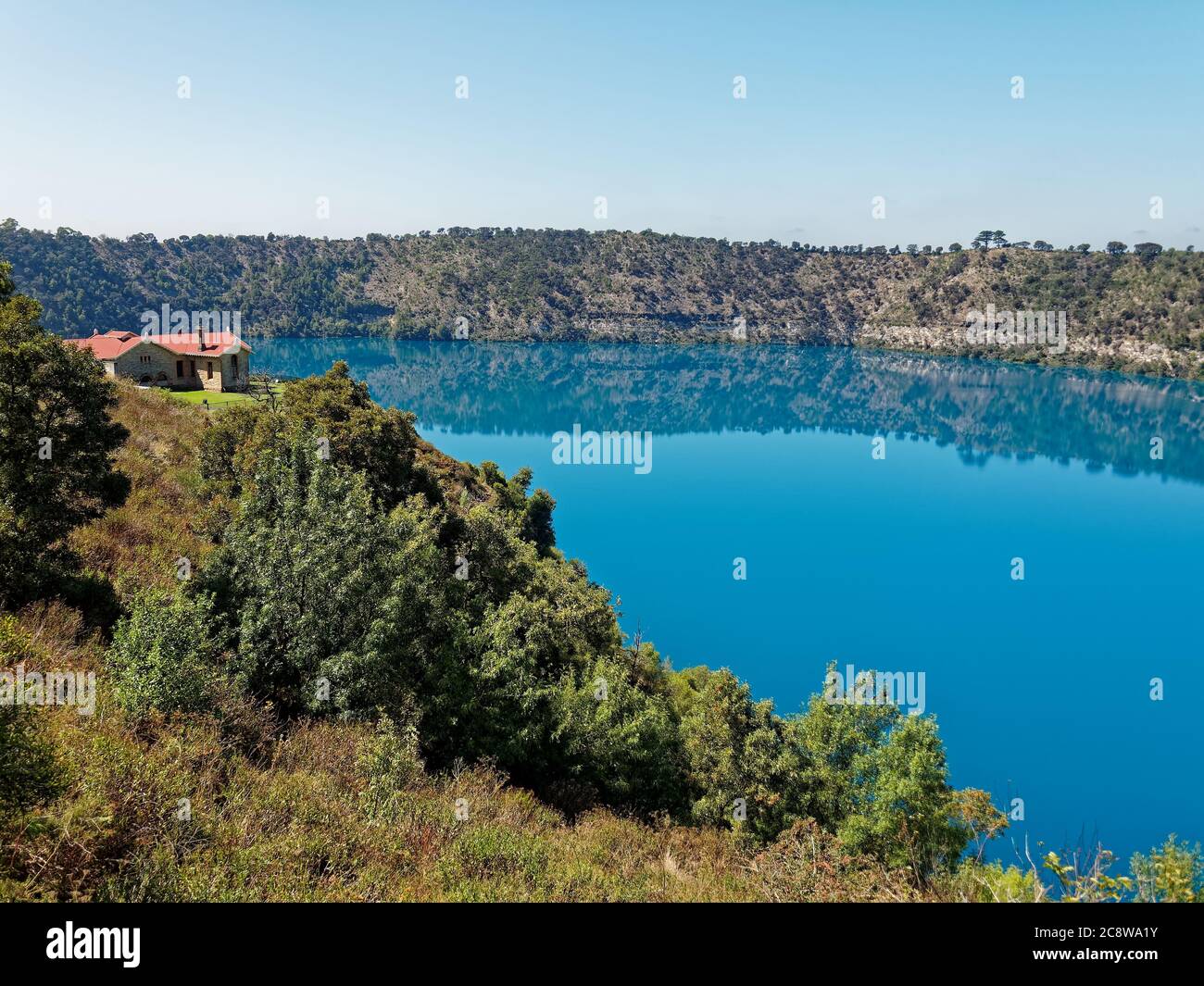 Blue Lake Volcano Crater Stock Photo - Alamy