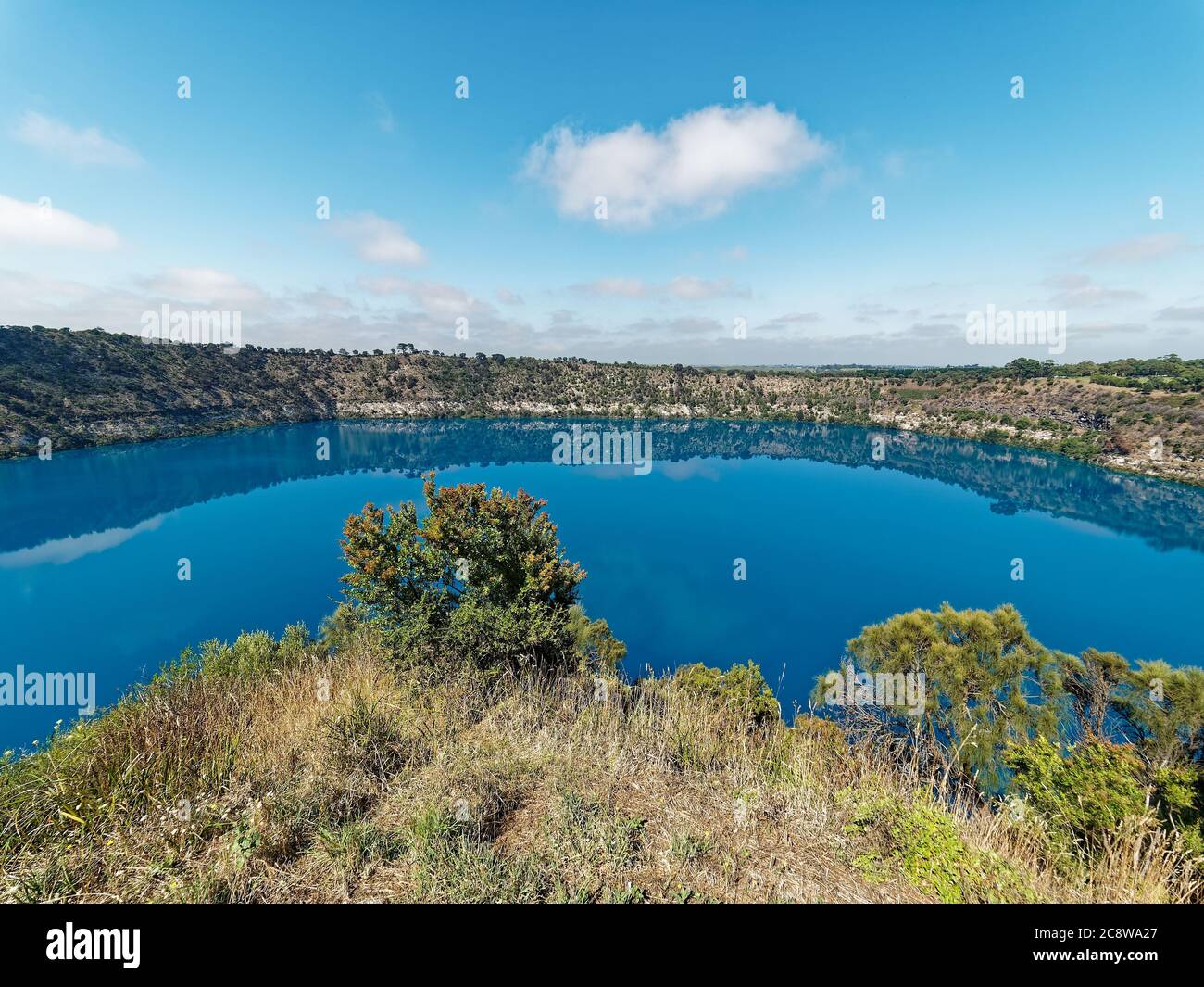 Blue Lake Volcano Crater Stock Photo - Alamy
