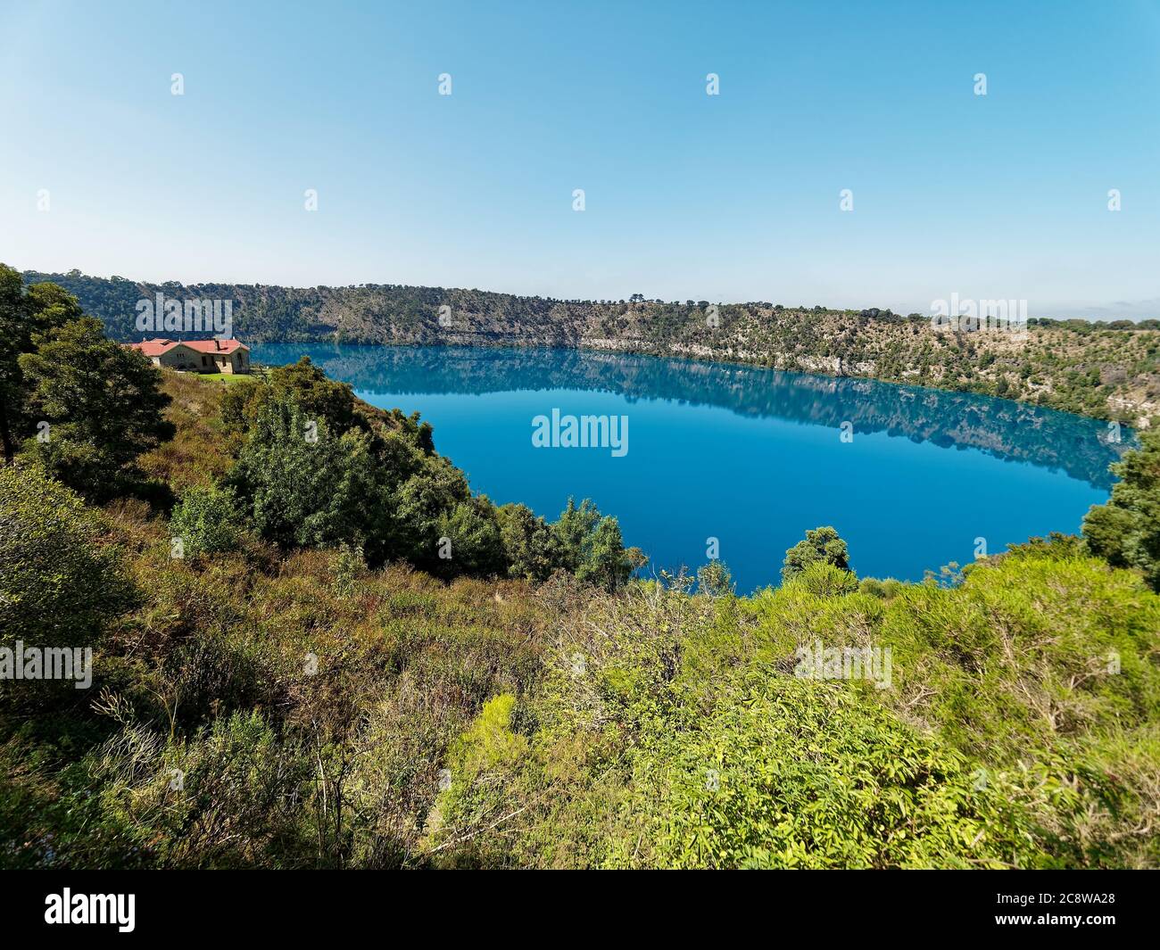 Blue Lake Volcano Crater Stock Photo - Alamy