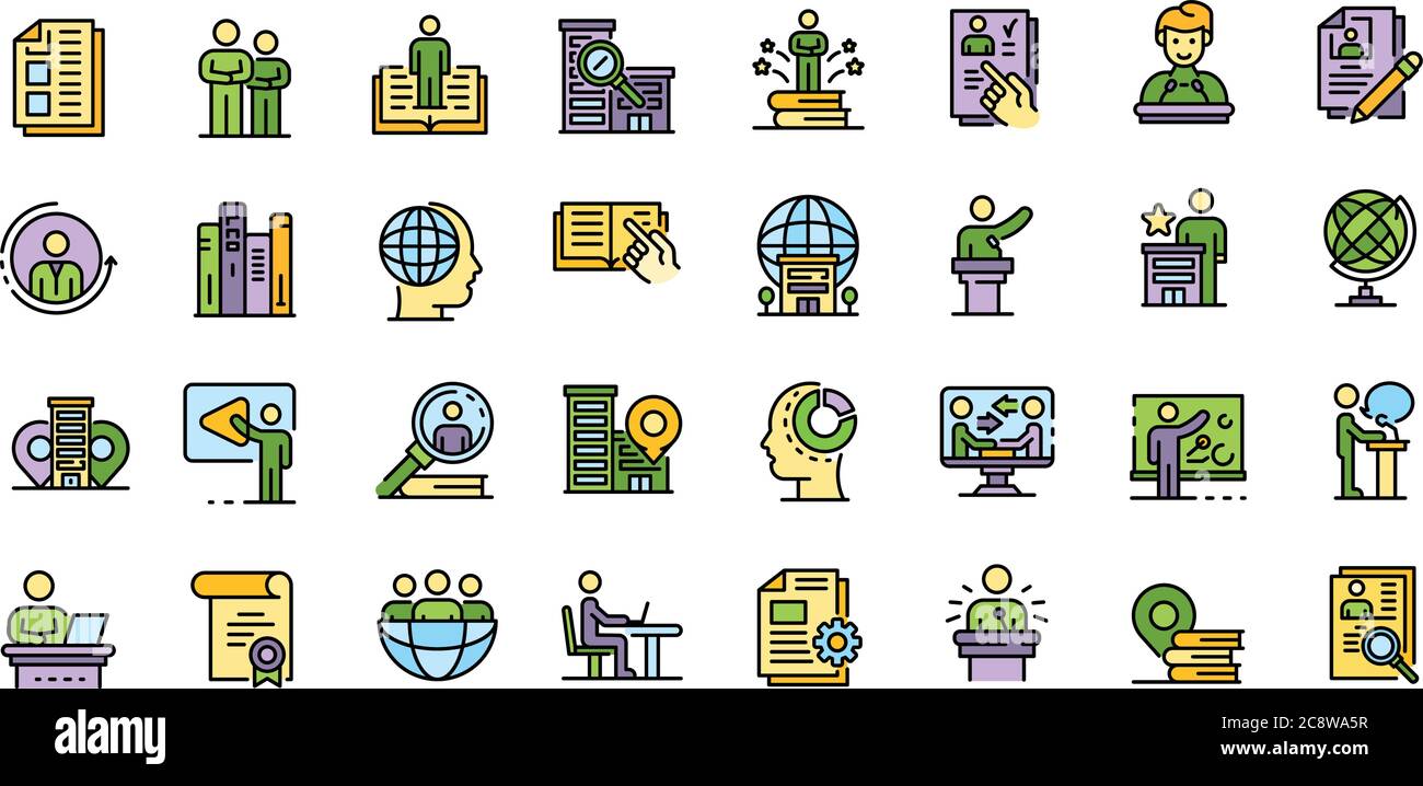 Internship icons set vector flat Stock Vector Image & Art - Alamy