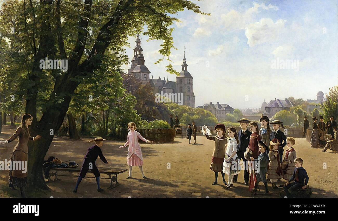 Dirckinck-Holmfeld Helmuth - Dahl's Children Playing in Kongens Have ...