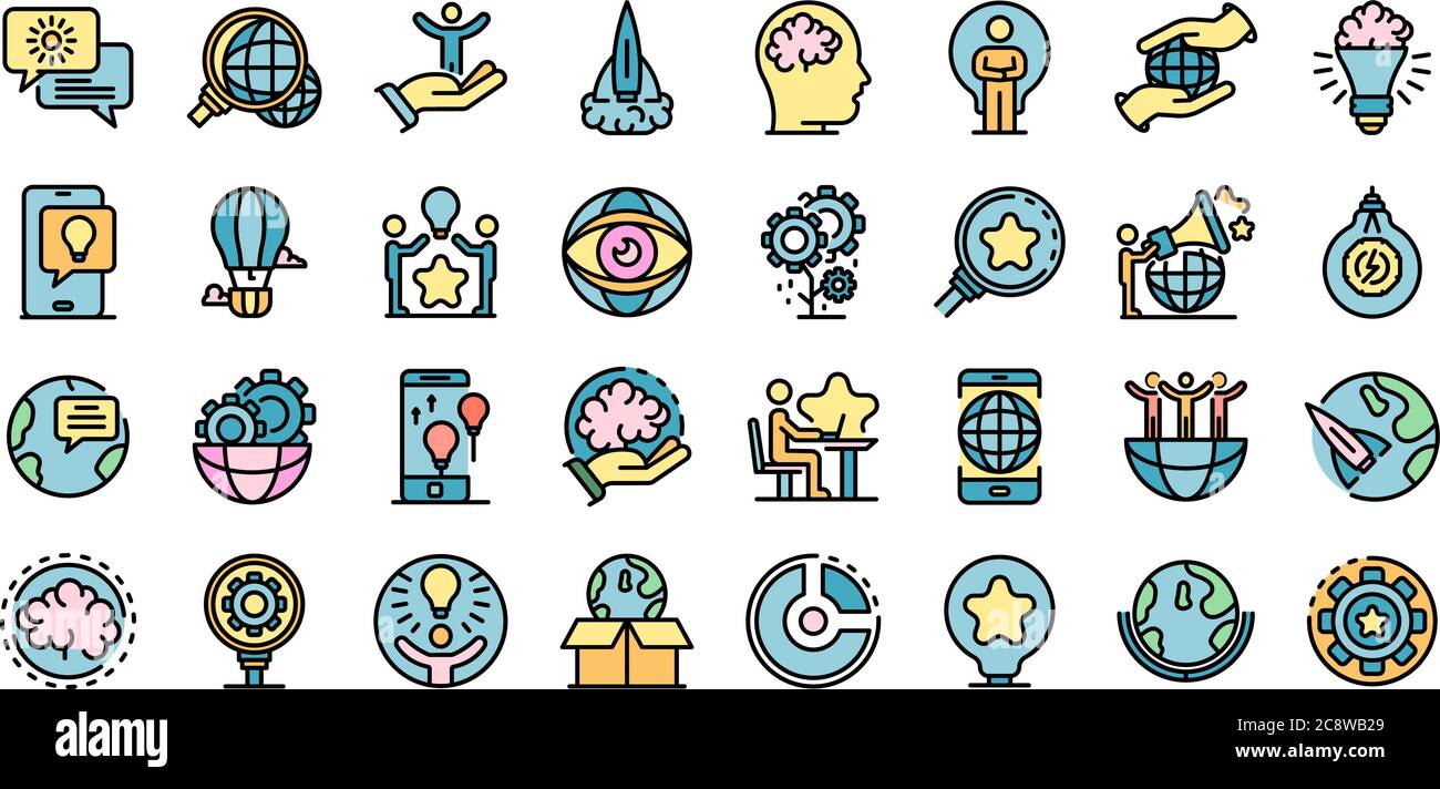 Innovation icons set vector flat Stock Vector Image & Art - Alamy