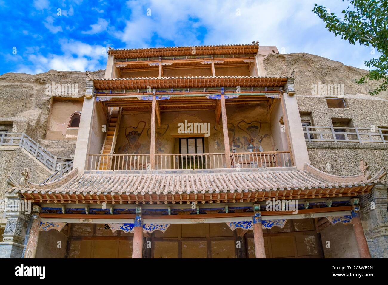 Architectural Scenery of Dunhuang Mogao Grottoes UNESCO World Culture ...