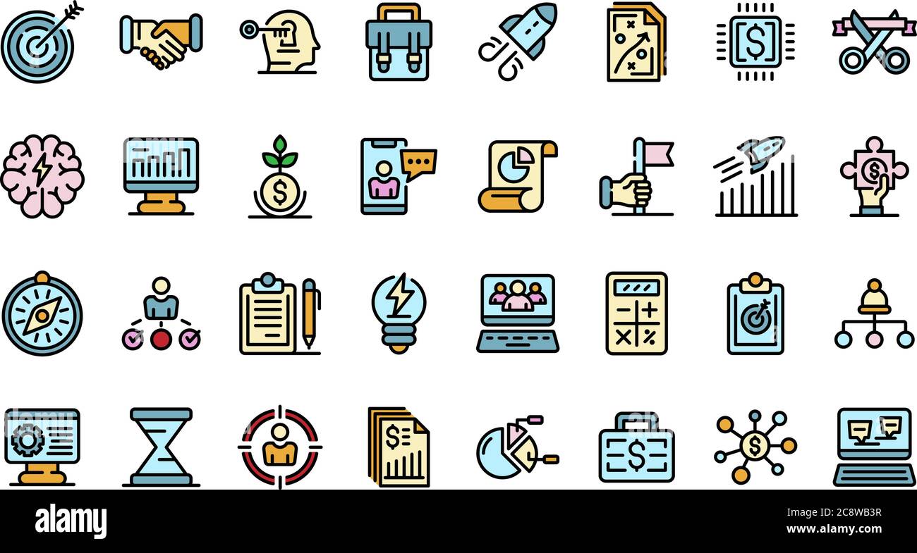 Entrepreneur icons set vector flat Stock Vector Image & Art - Alamy
