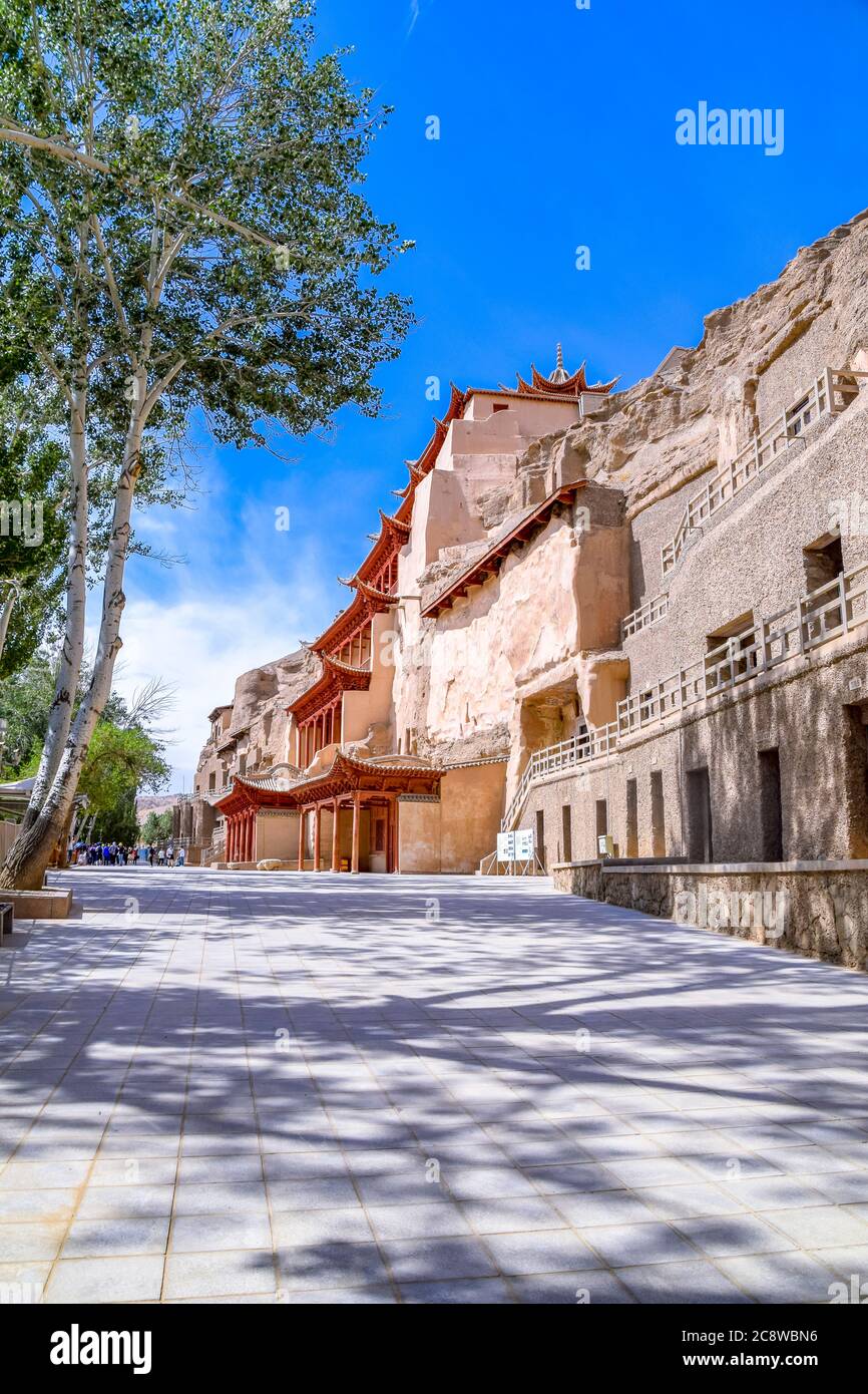 Nine-storey Building of Mogao Grottoes UNESCO World Culture Heritage in ...