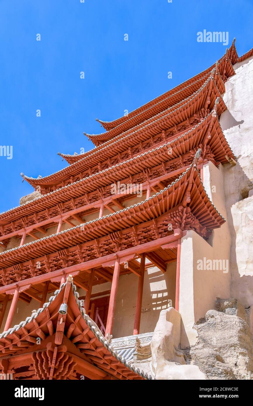 Nine-storey Building of Mogao Grottoes UNESCO World Culture Heritage in ...