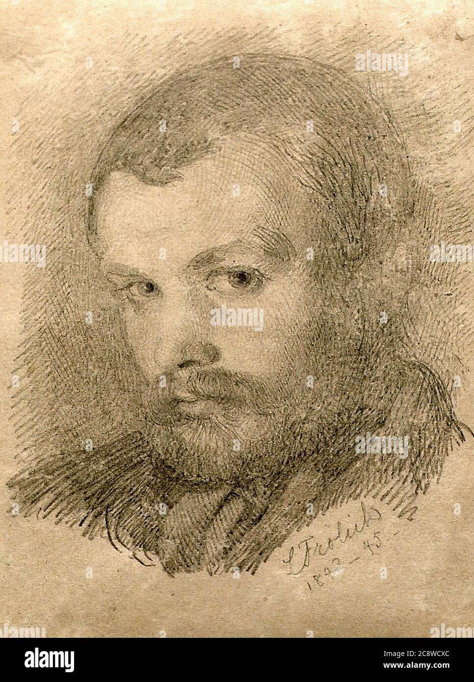 Frolich Lorenz - Self Portrait - Danish School - 19th and Early 20th ...