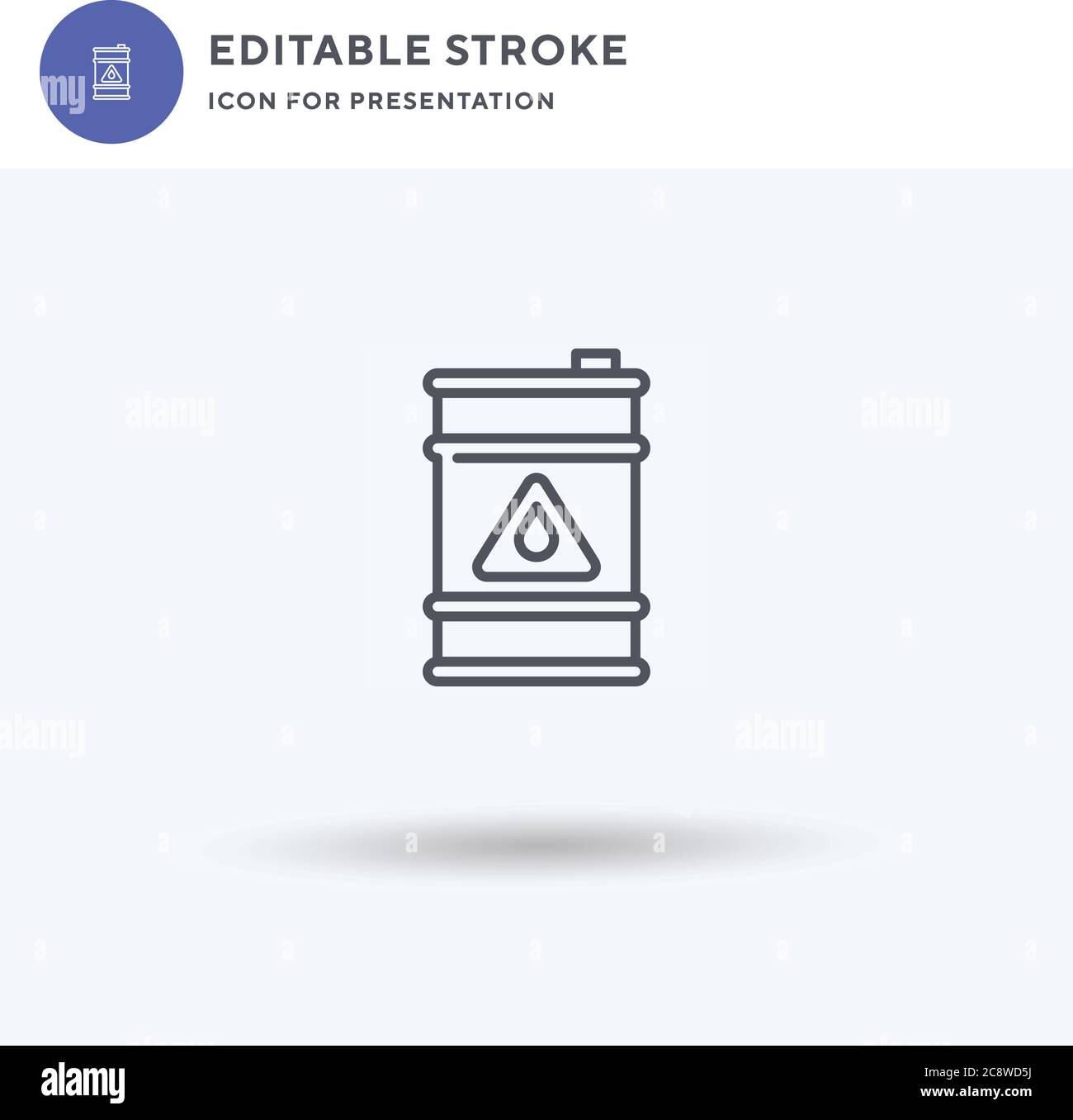 Oil Barrel icon vector, filled flat sign, solid pictogram isolated on ...