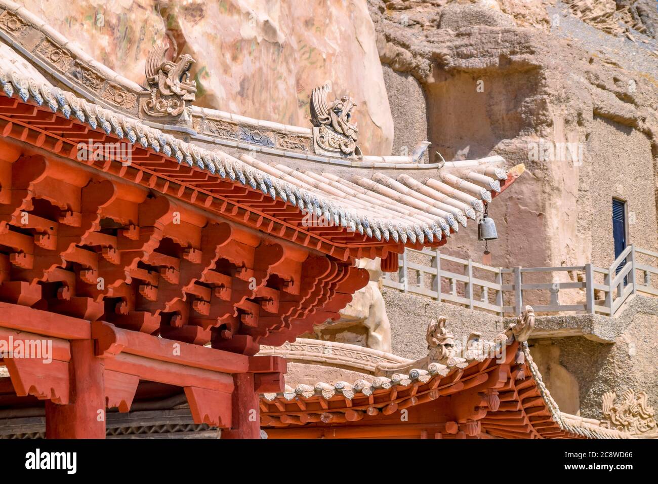Architectural Scenery of Dunhuang Mogao Grottoes UNESCO World Culture ...