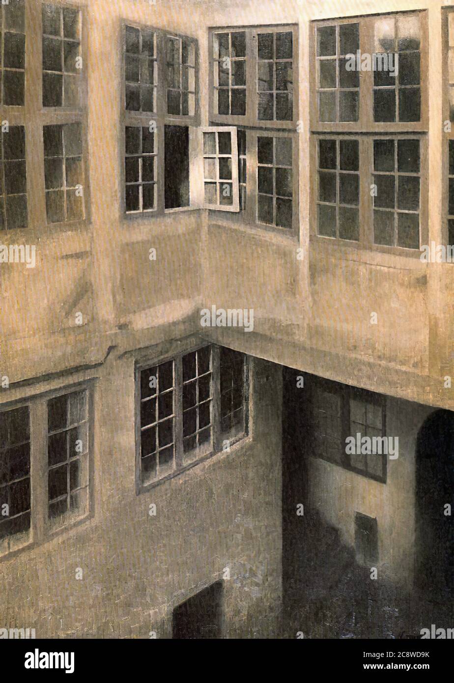 Hammershoi Vilhelm - an Old Courtyard in Christianshavn Strandgade 30 ...