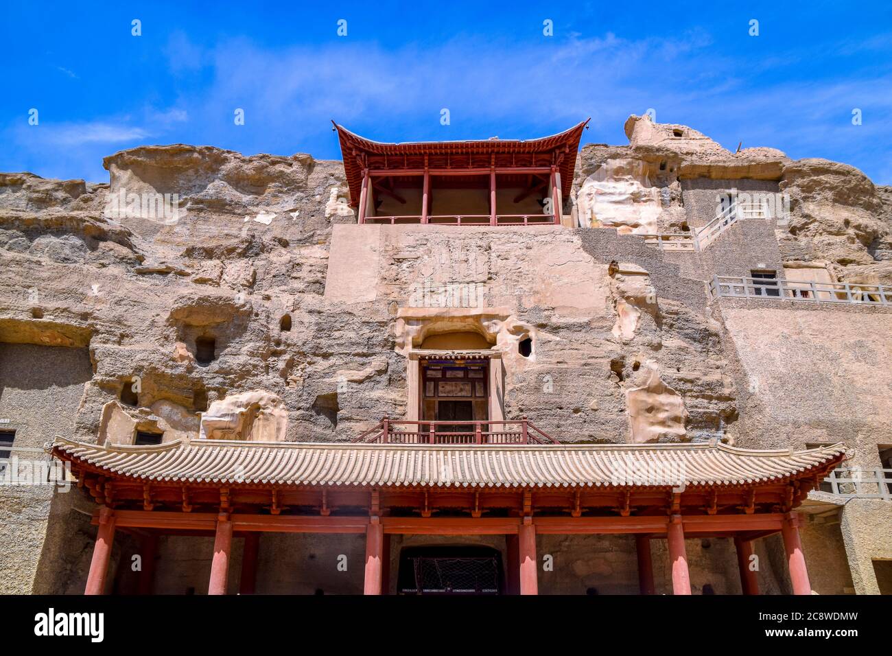 Architectural Scenery of Dunhuang Mogao Grottoes UNESCO World Culture ...