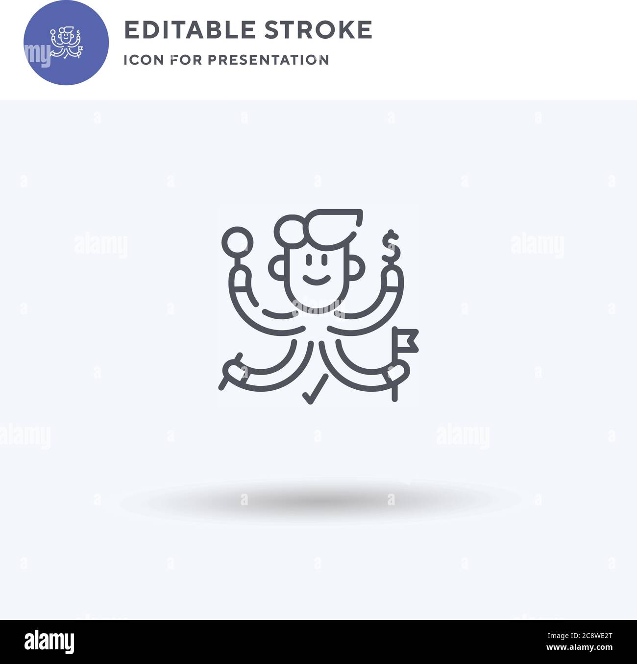 Multitasking icon vector, filled flat sign, solid pictogram isolated on ...