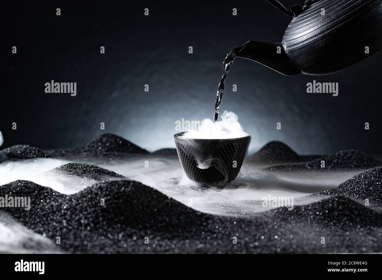Smoke under the cup Stock Photo - Alamy