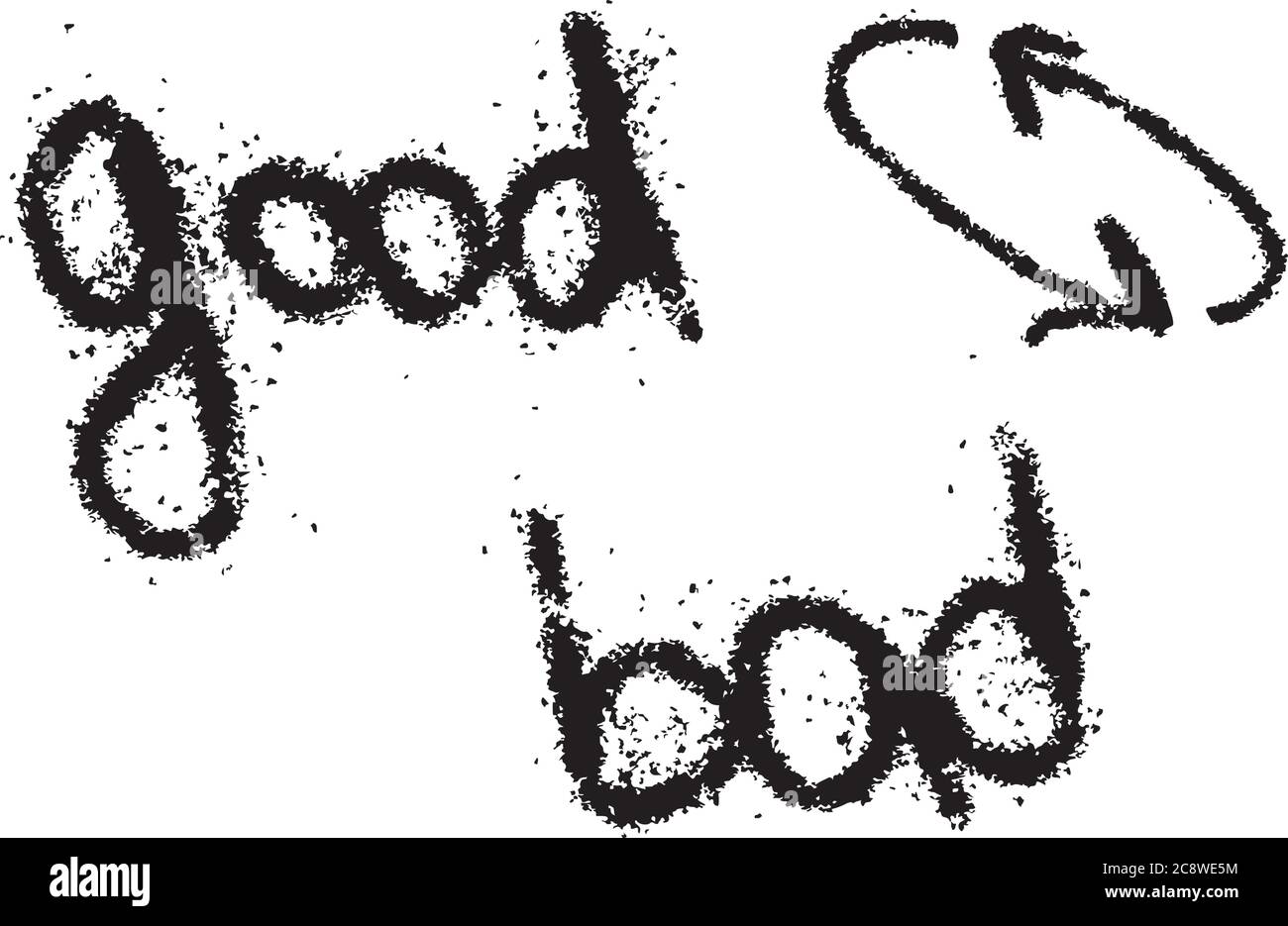 Good bad arrows Stock Vector Images - Alamy