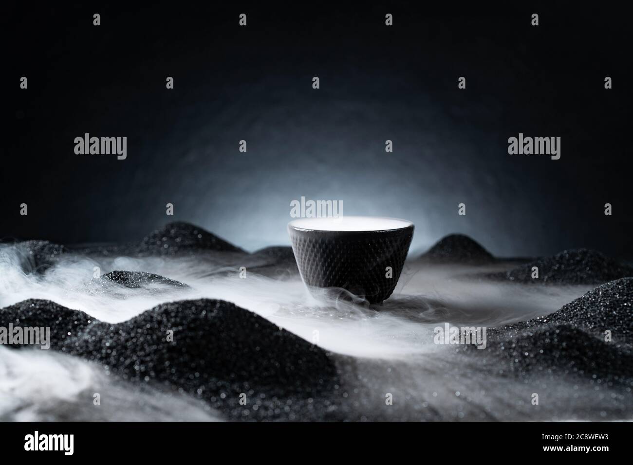 Smoke under the cup Stock Photo - Alamy
