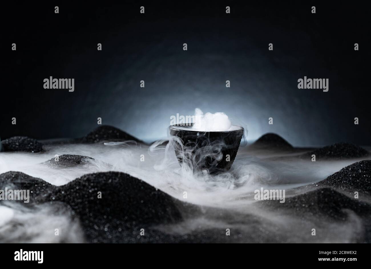 Smoke under the cup Stock Photo - Alamy