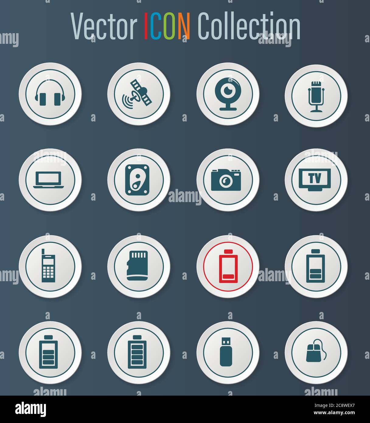 Hi tech icons set Stock Vector Image & Art - Alamy