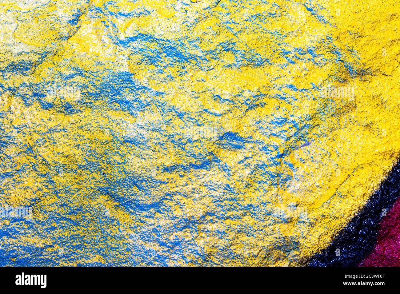 Fragment of colored graffiti painted on a wall. Bright abstract ...