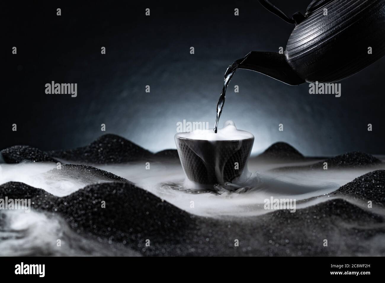 Smoke under the cup Stock Photo - Alamy