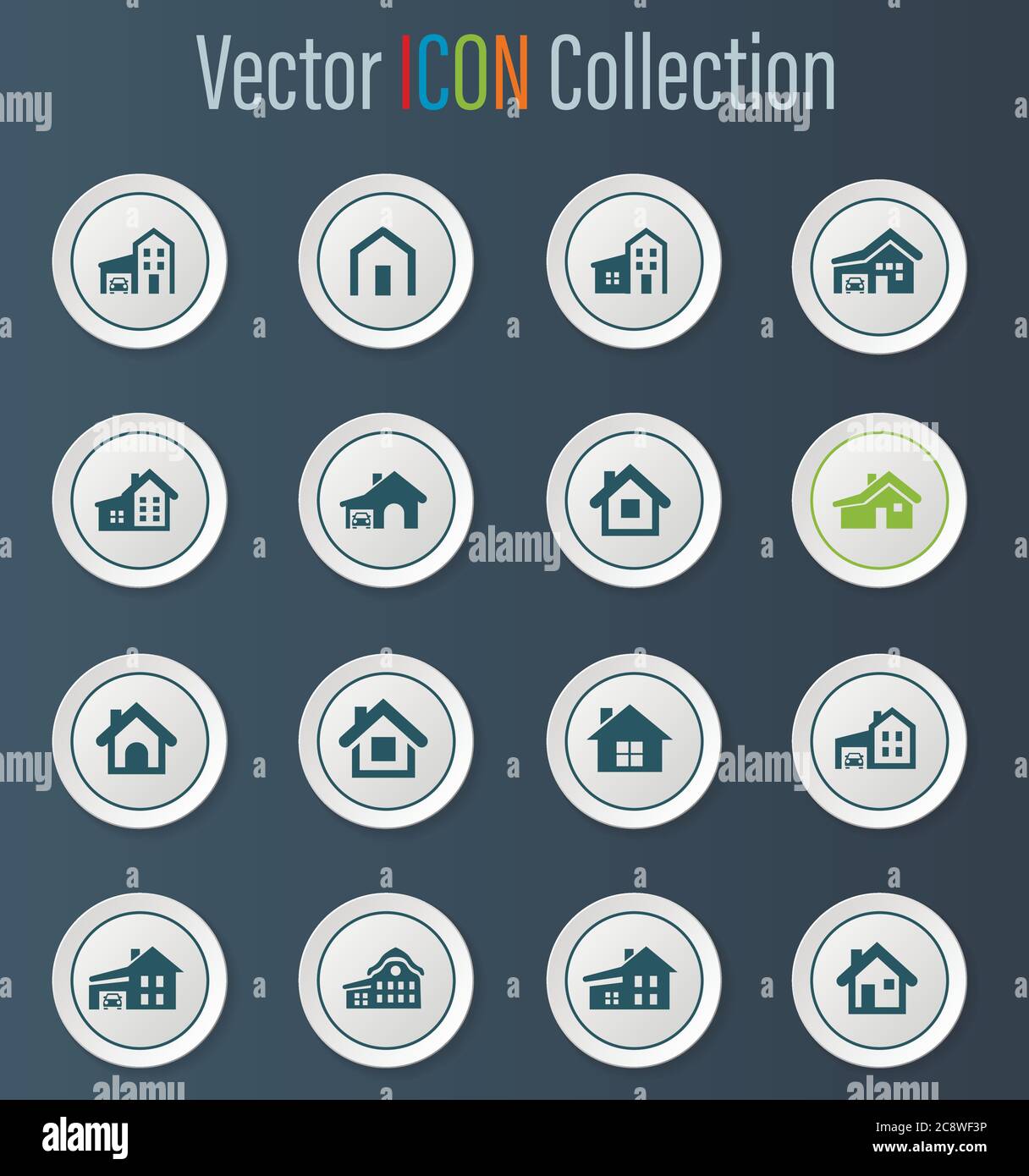house type icon set Stock Vector Image & Art - Alamy