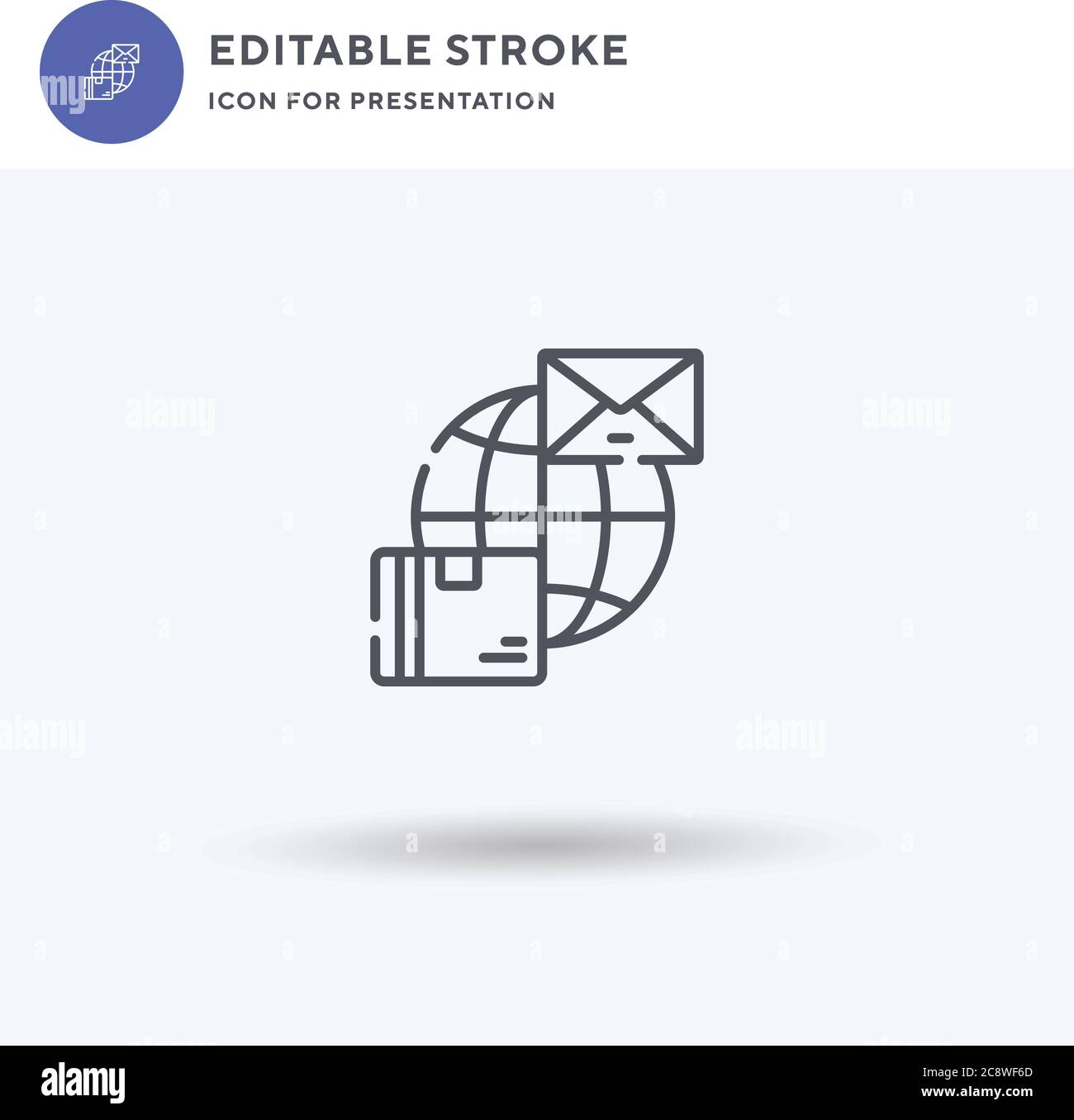 Global Shipping icon vector, filled flat sign, solid pictogram isolated ...