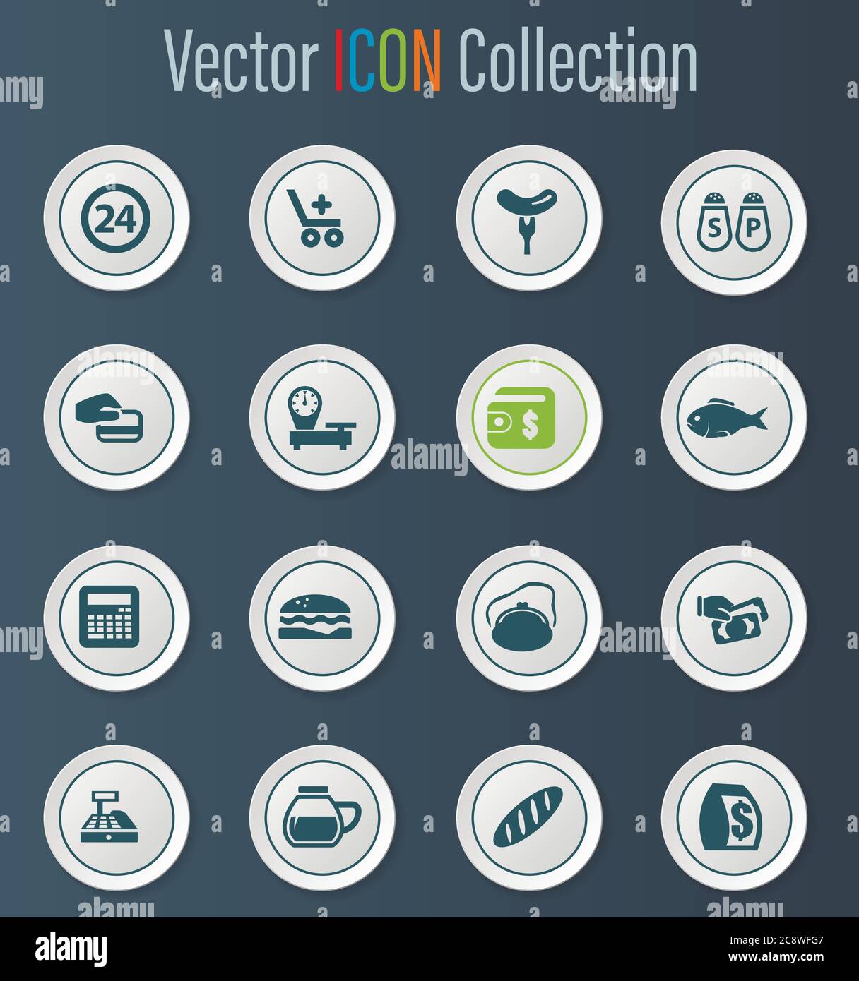 Grocery store icons set Stock Vector Image & Art - Alamy