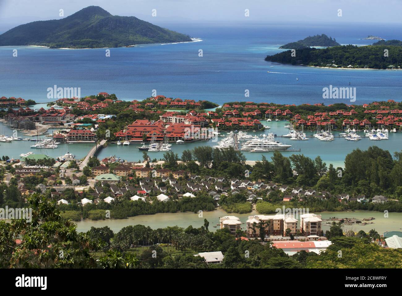 Eden Island, Eden Plaza and marina, customers in upmarket shopping ...