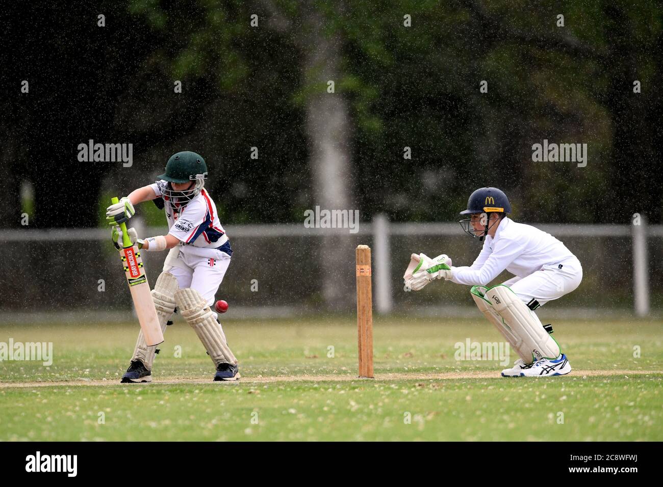 Kids playing cricket match in hi-res stock photography and images - Alamy
