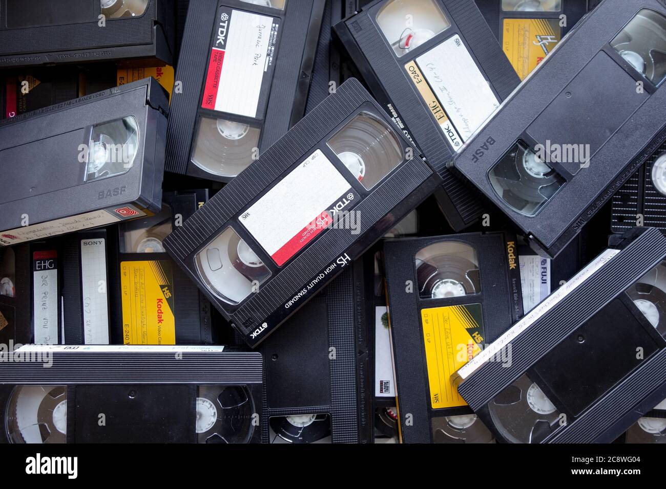 VHS cassettes in a box.Photo from 25. November 2018. | usage worldwide ...