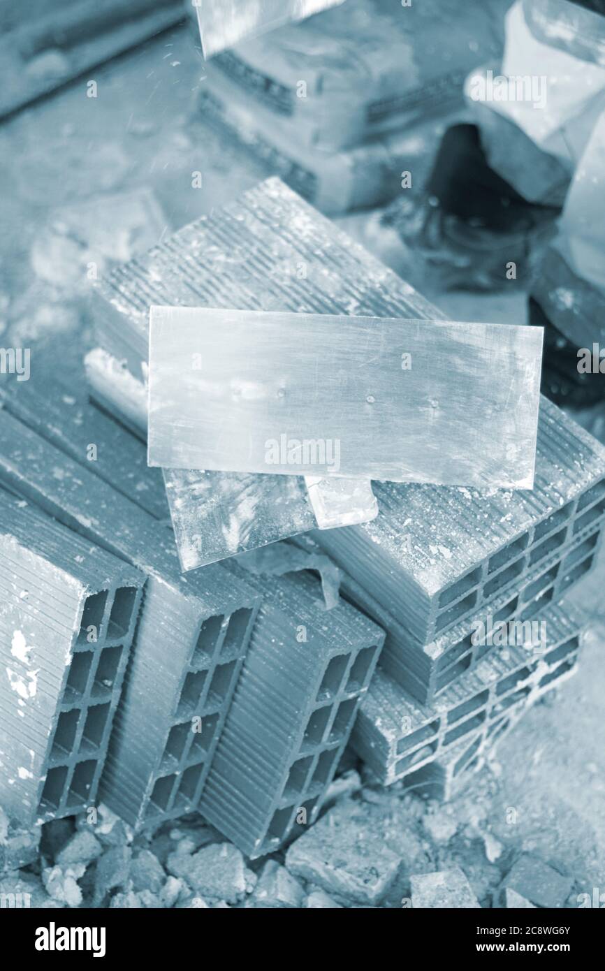 Building renovation works in appartment showing refurbishments works by ...