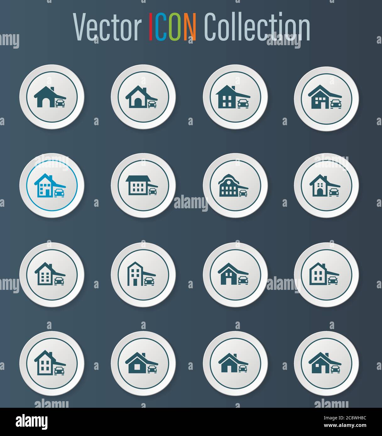 house type icons set Stock Vector Image & Art - Alamy