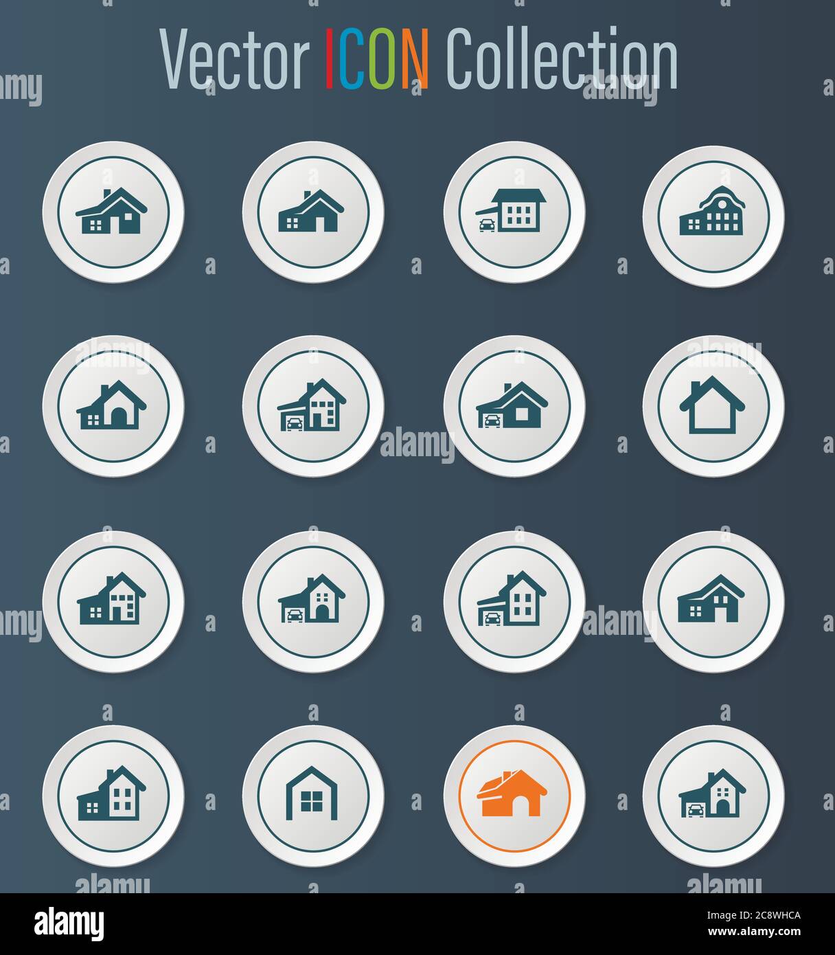 house type icon set Stock Vector Image & Art - Alamy