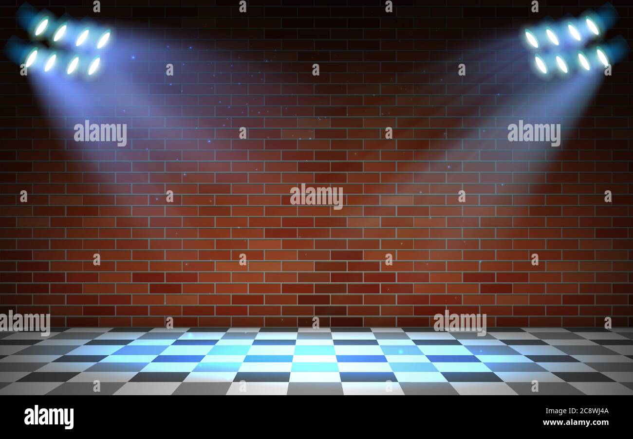 Brick wall in night Stock Vector Images - Alamy