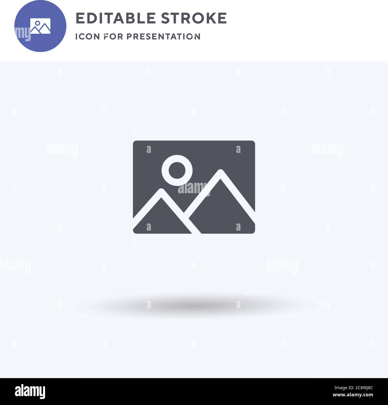 Gallery icon vector, filled flat sign, solid pictogram isolated on ...