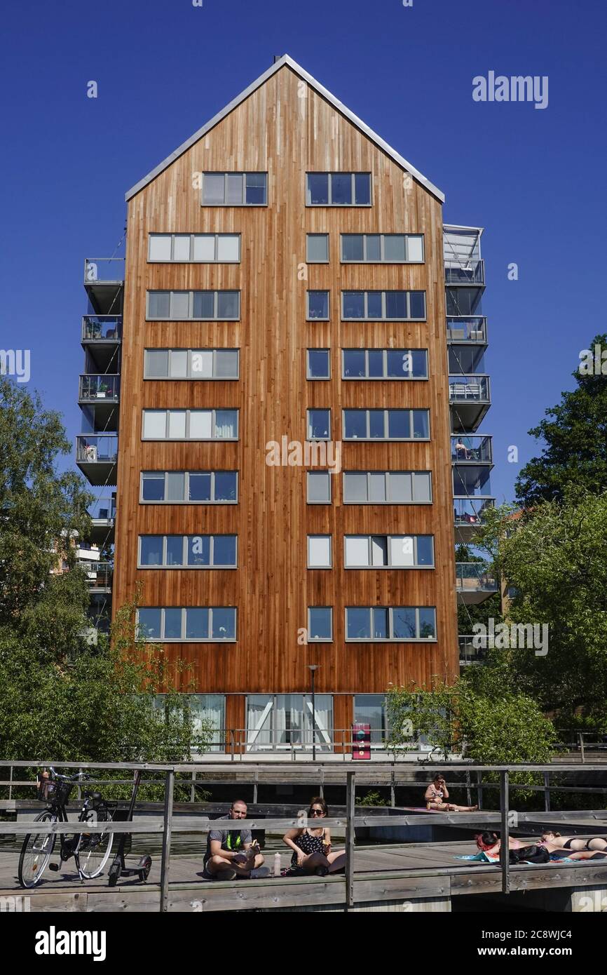 Stockholm, Sweden Multi-storey timber frame houses in the Sundbyberg ...