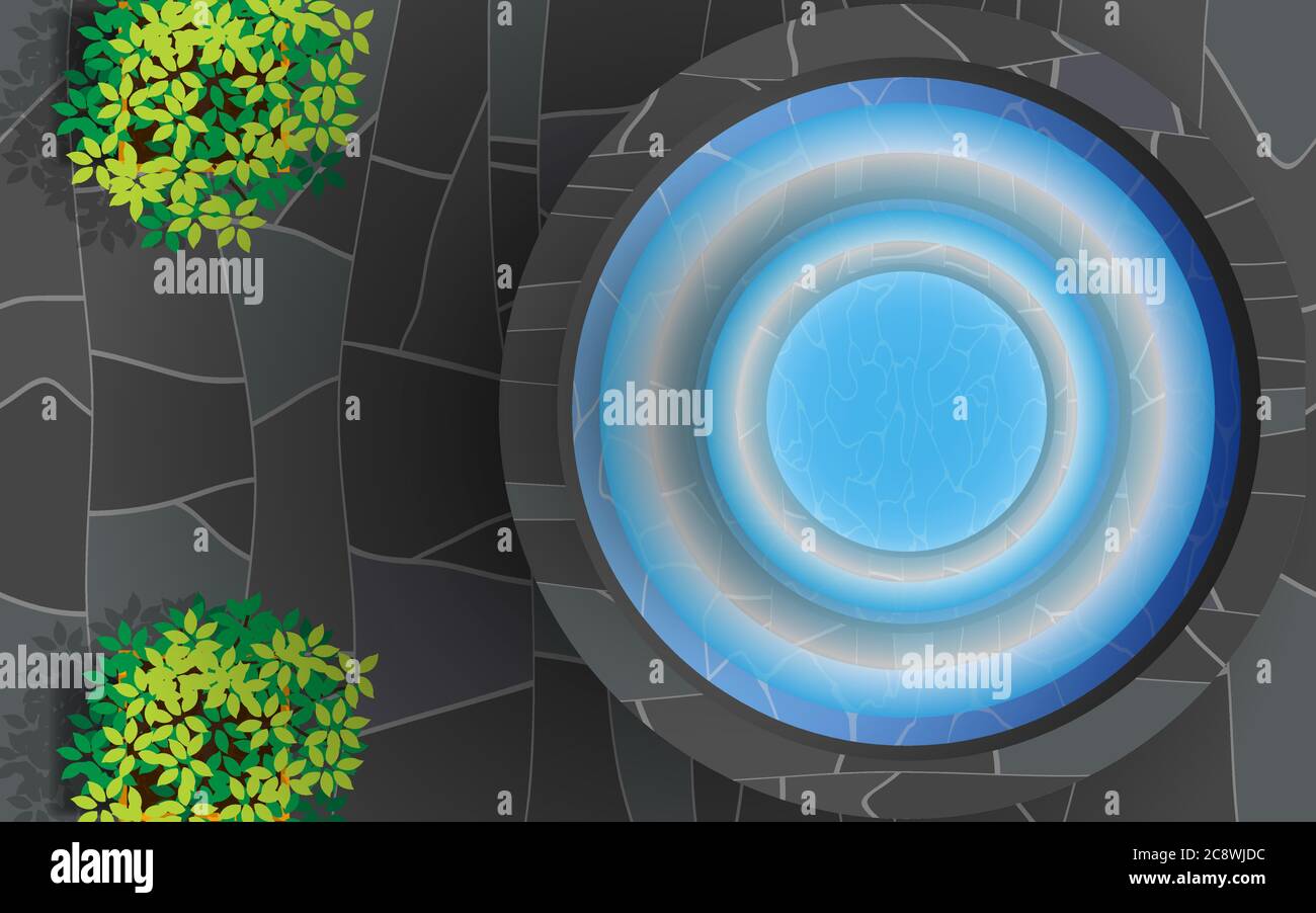 Stone floor in old Stock Vector Images - Alamy