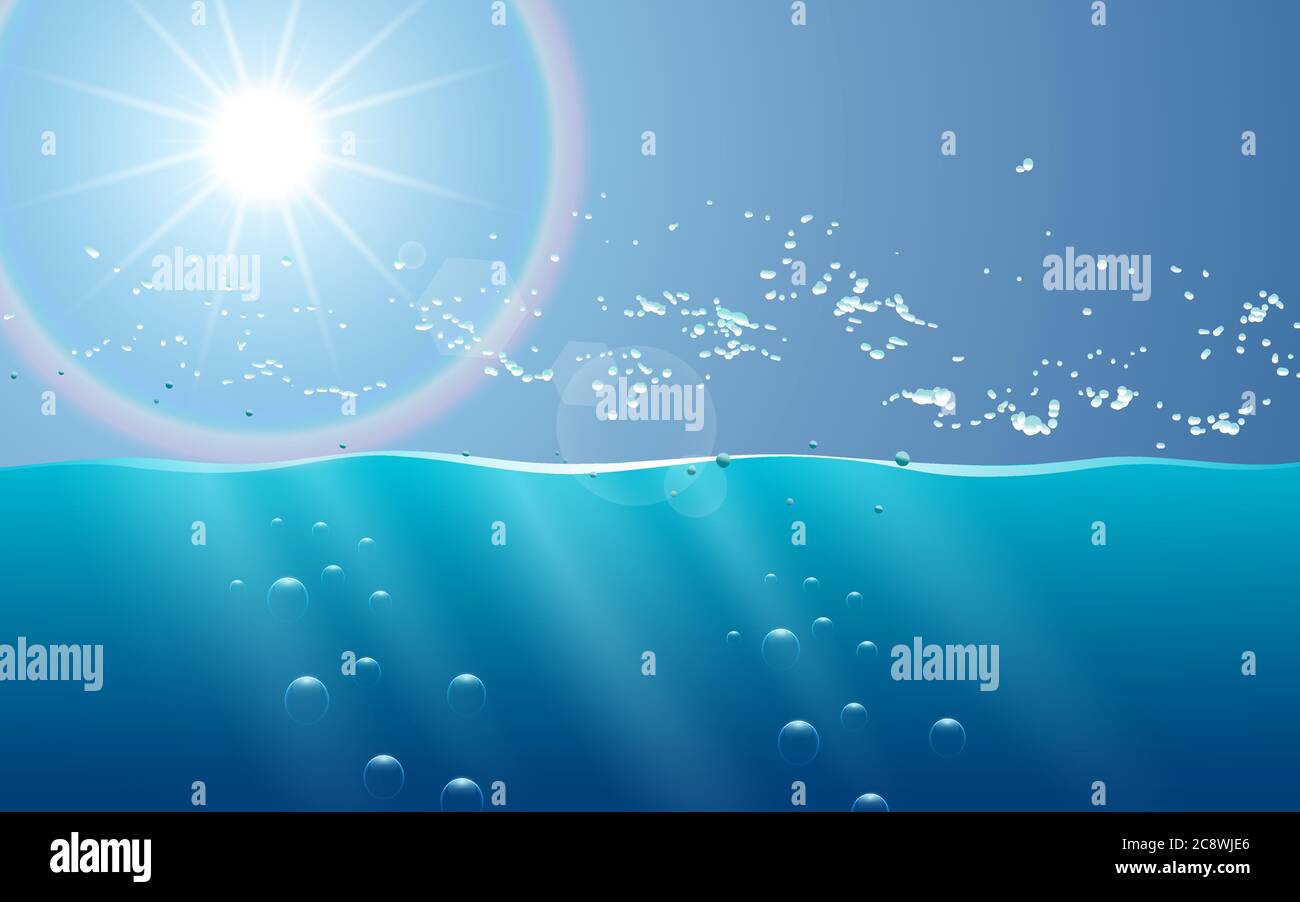 Sea surface in sunlight Stock Vector Images - Alamy