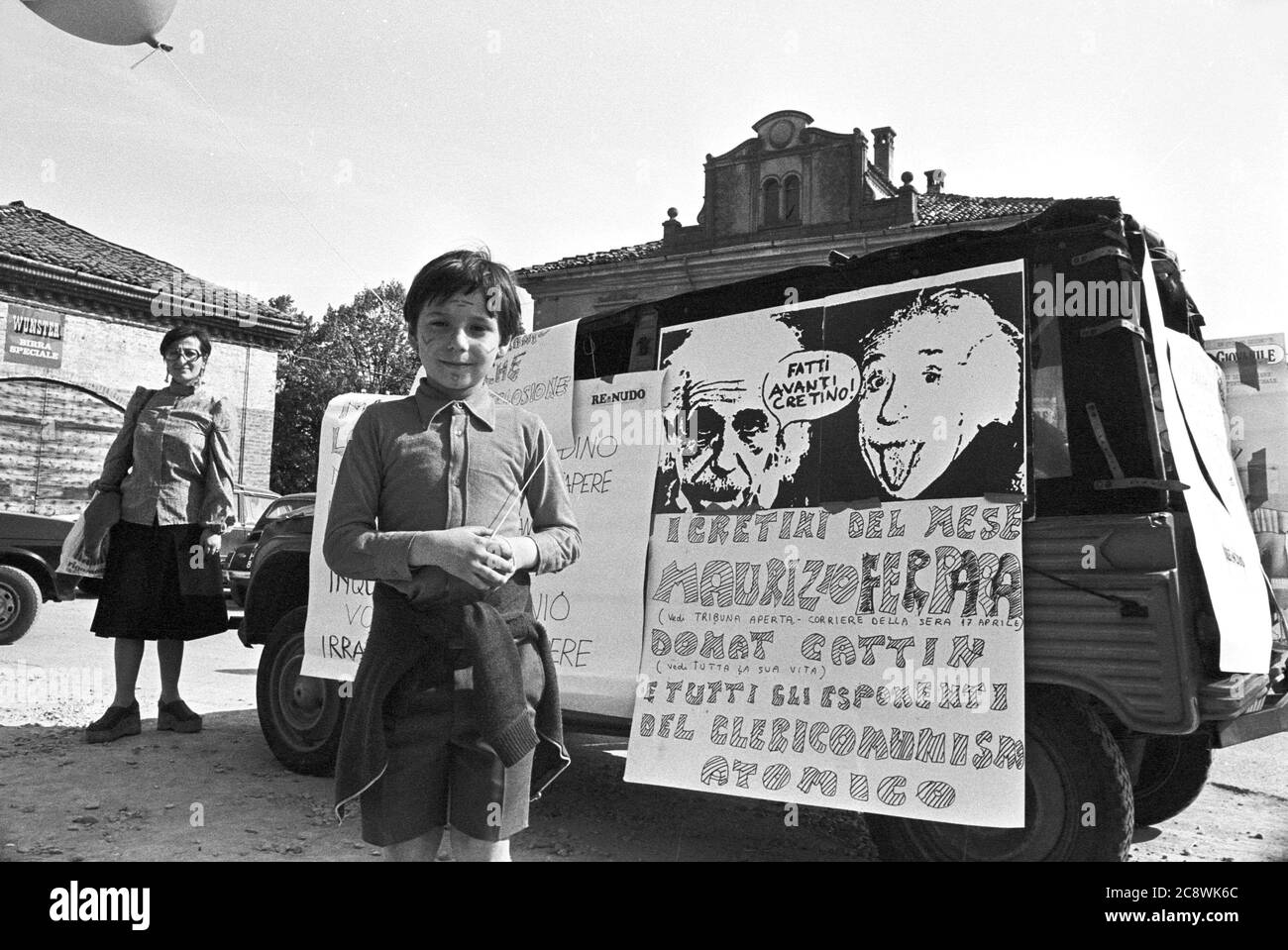 Nuclear power protesters Black and White Stock Photos & Images - Alamy