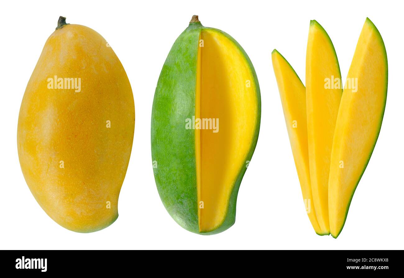 Sweet Mango fruit isolated on white background Stock Photo - Alamy