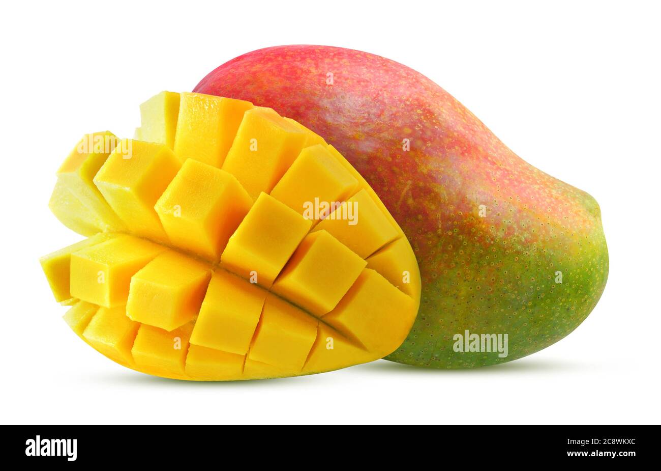 Sweet Mango fruit isolated on white background Stock Photo - Alamy