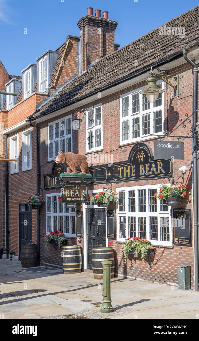 the bear pub in the market square in horsham town centre west sussex ...