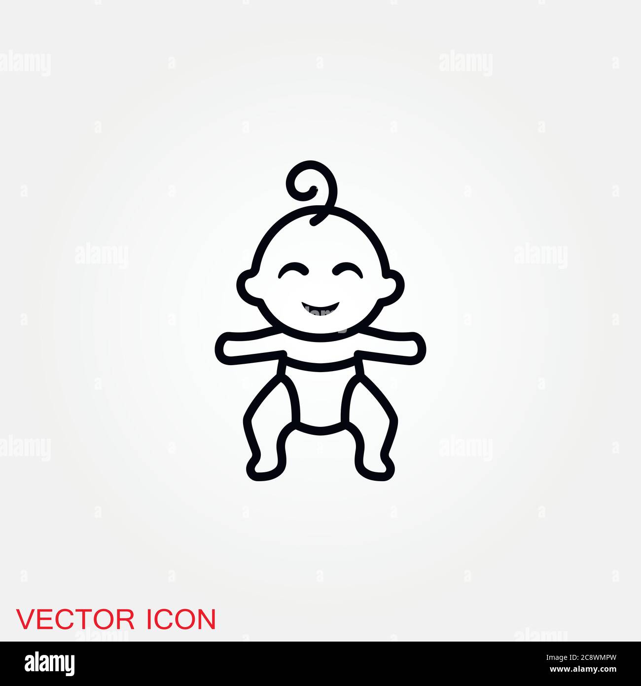 Baby changing diapers flat icon sign. vector Stock Vector Image & Art ...