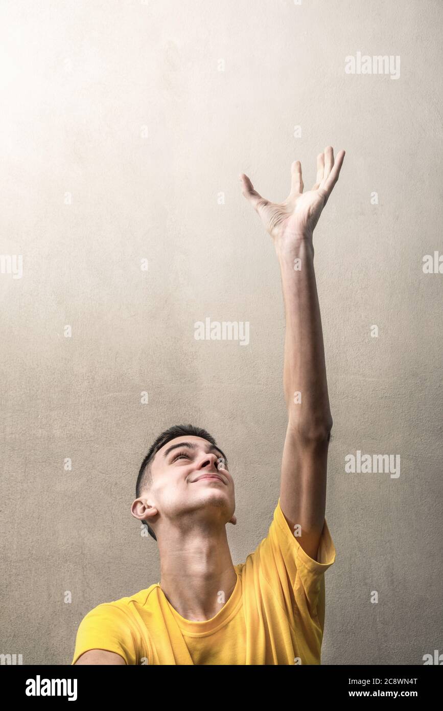 Arms stretching upwards hi-res stock photography and images - Alamy