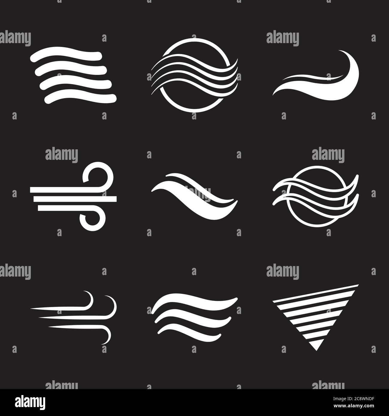 Air icon, symbol of wind energy. Vector sign Stock Vector Image & Art ...