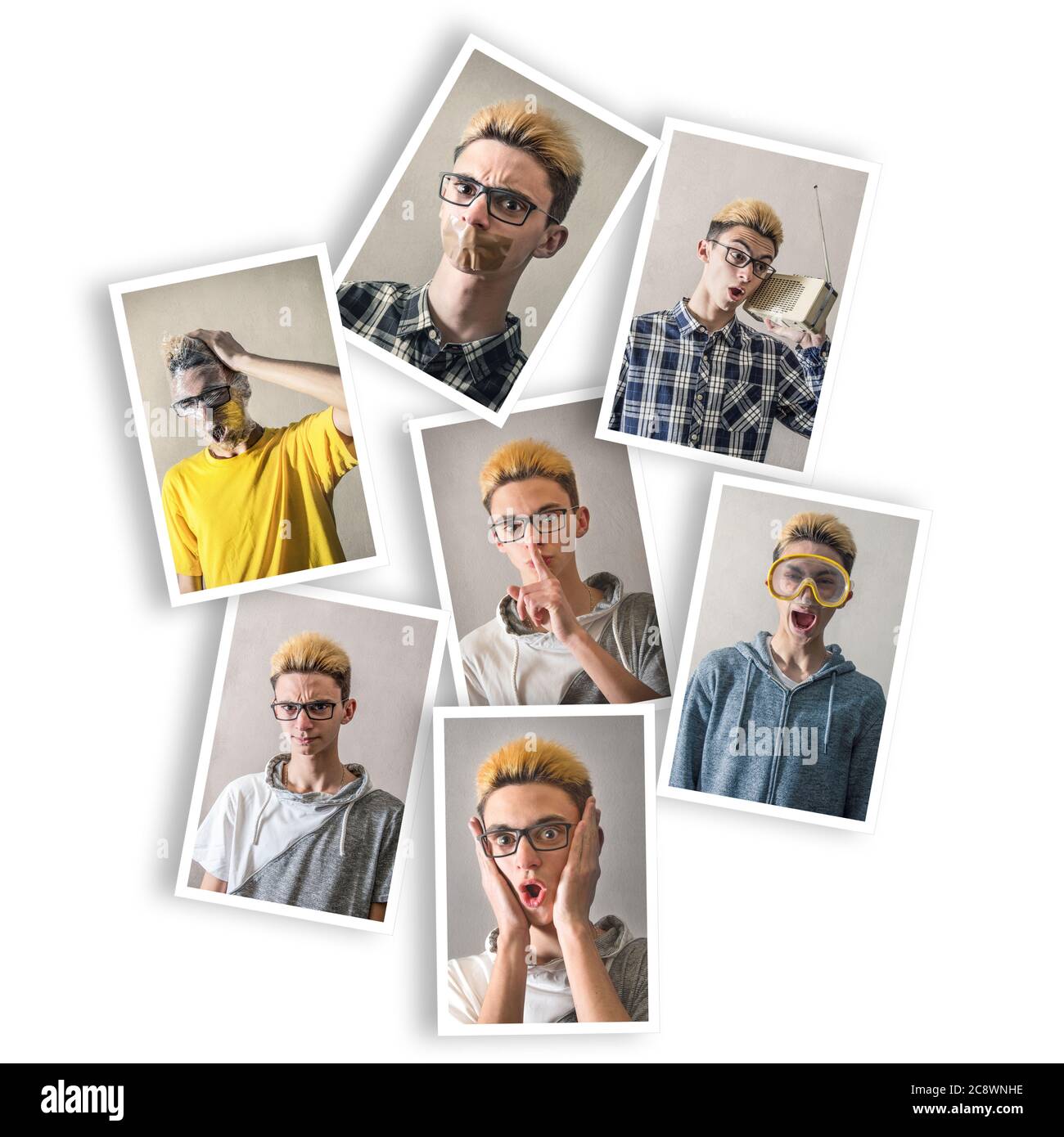 Multiple expressions hi-res stock photography and images - Alamy